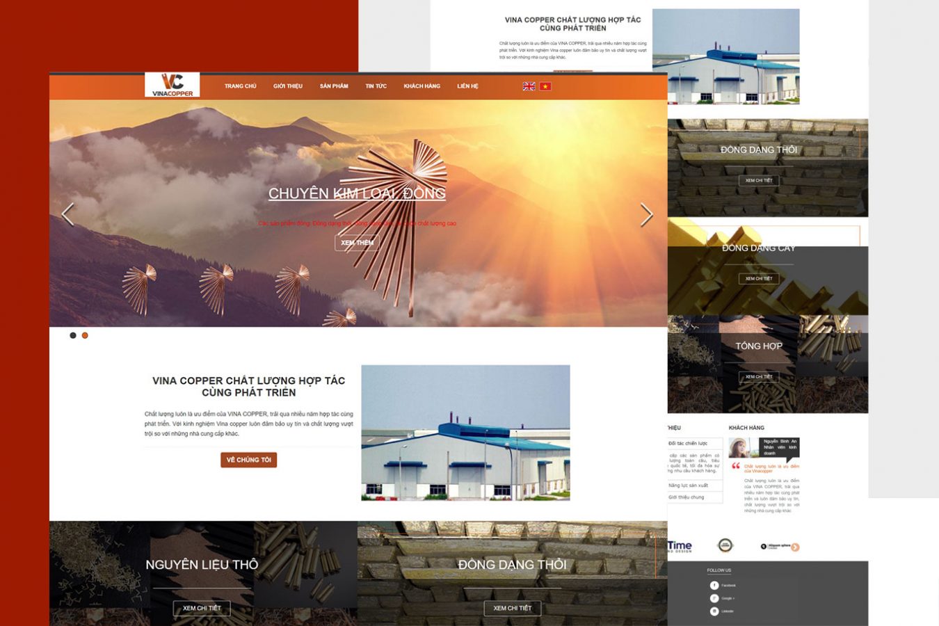 Bộ nhận diện thương hiệu Công ty Vina Copper