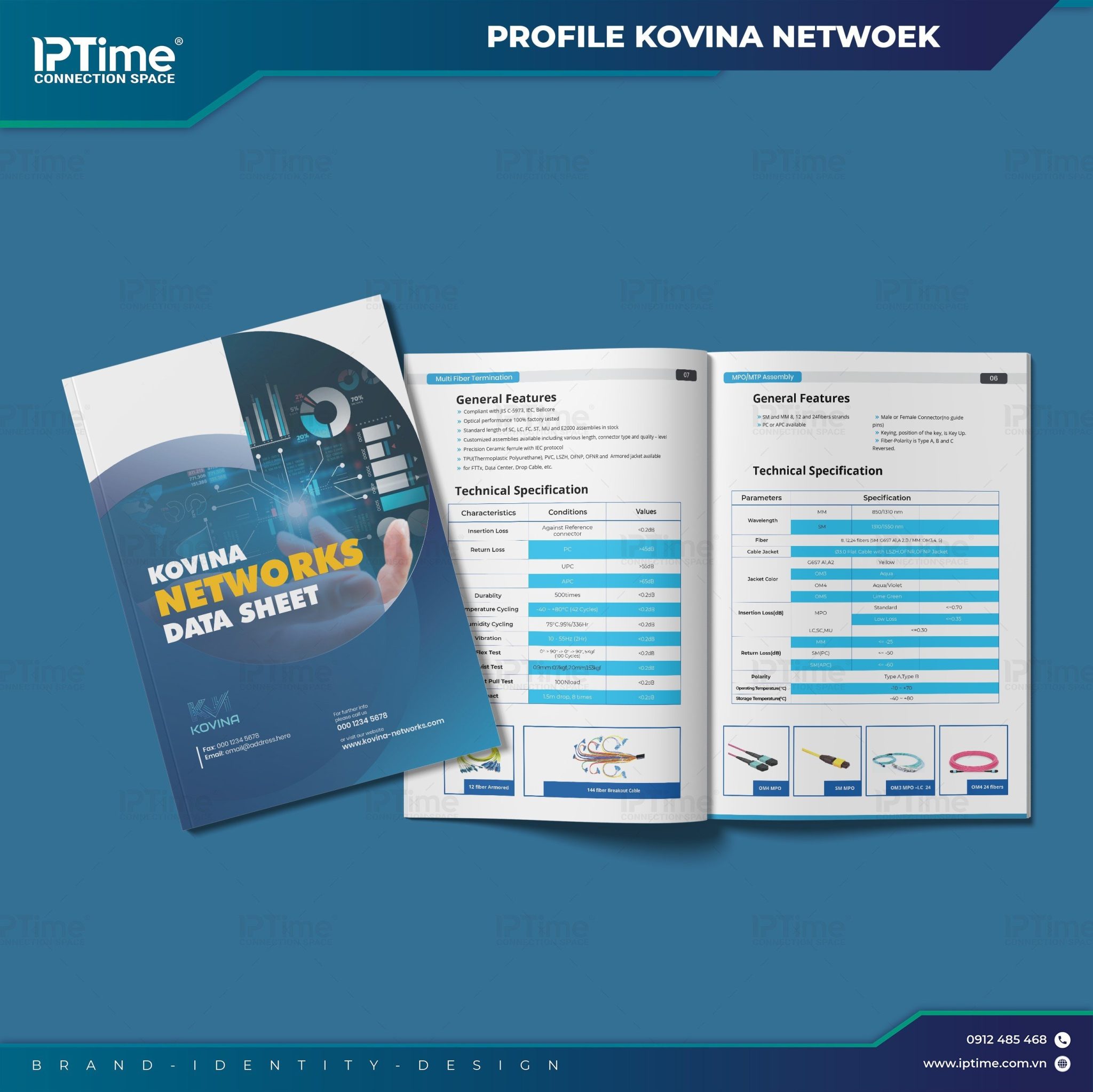 Dự án Mẫu thiết kế profile Kovina do IPTIME thiết kế